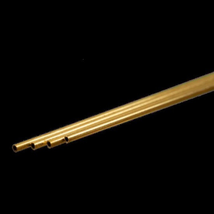 1.5mm (.059") OD x .225mm ID x 12 Inch K & S Thin Wall Brass Tube, 4-Pack