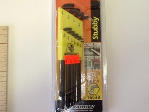 Bondhus Ballpoint "Stubby" Allen SAE Inch 10 pc Set