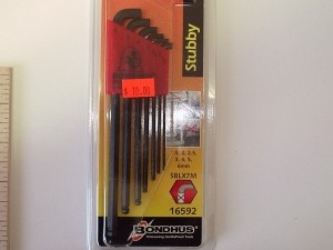 Bondhus Ballpoint "Stubby" Allen Metric 7 pc Set