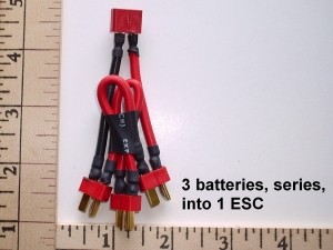 Battery/ESC Y 3 Battery Series into 1 ESC Harness Built with Genuine ...