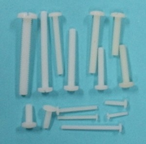 Binder Head Slotted Screw - Nylon 6-32 x 1 Inch Qty 6