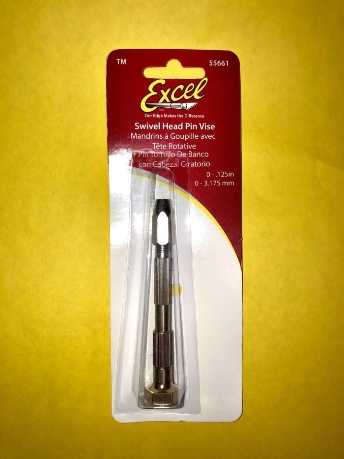 Excel Swivel Head Pin Vise w/4 x Chucks 0-.125in. 0-3.175mm