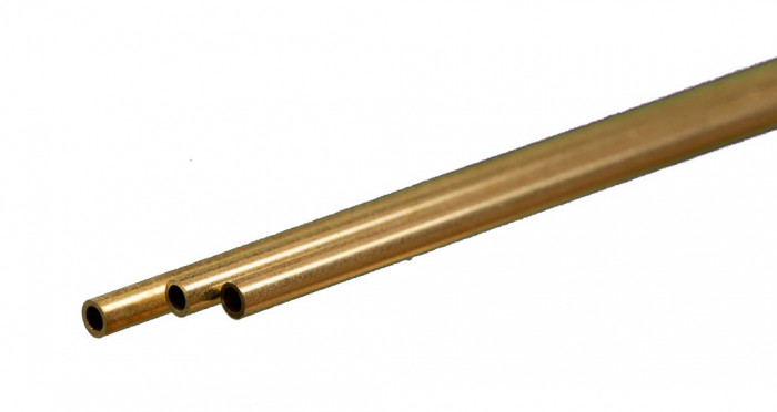 3/32 x 12 inch K & S Round Brass Tubing 3-PK