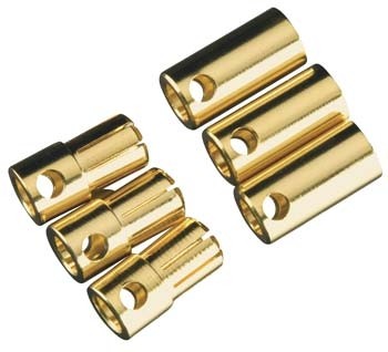 Castle Creations 6.5mm Gold Plated Bullet Connector Pin Set