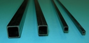 Carbon Square Tube Square Hole Variety of Sizes (Min. qty. 6 rods total ...