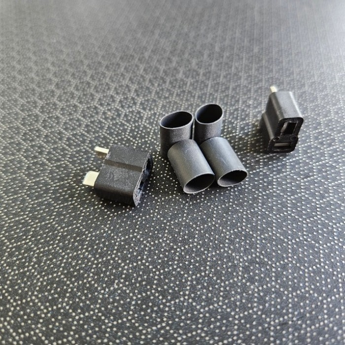 Deans Ultra Plug® Female Set, High Temp Black, 10-12AWG, 2 Females Only