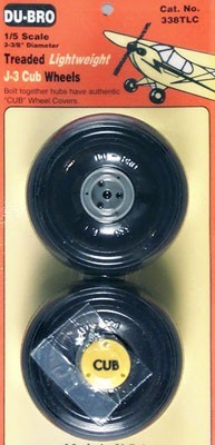 Du-Bro 1/5 Lightweight J-3 Cub 3-3/8 Inch Wheels Pair