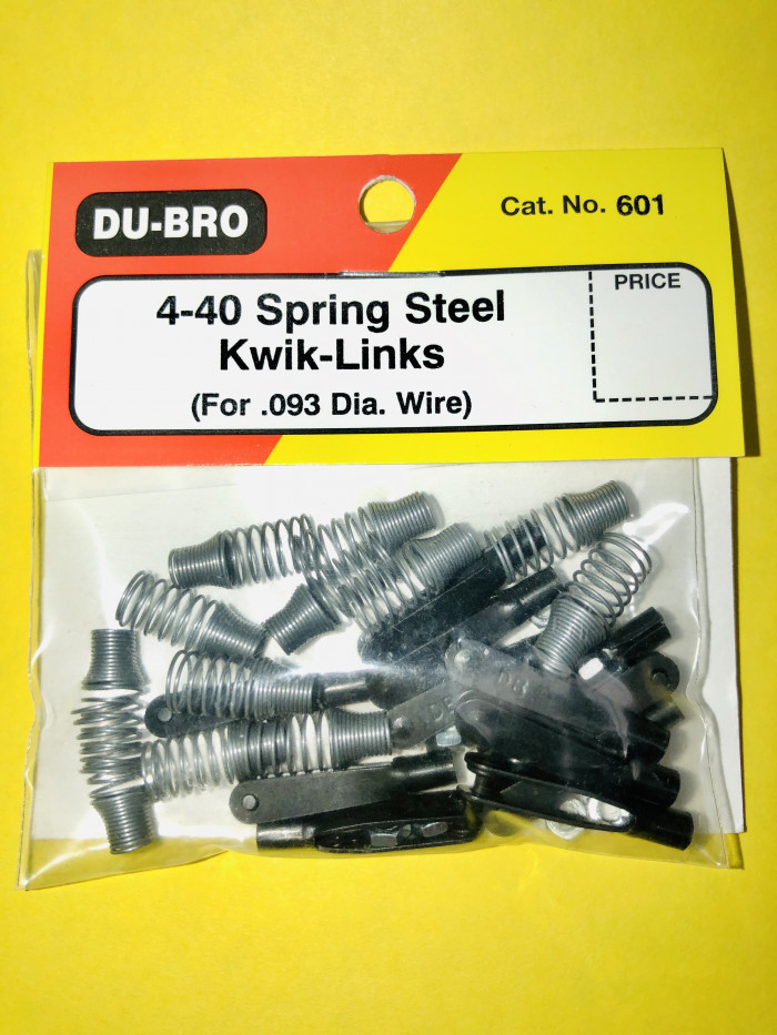 Du-Bro 4-40 Steel Spring Kwik-Links Bulk 12-Pack