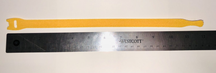 Velcro Brand One Wrap Strap 3/4W x 12 Inch L, Yellow
